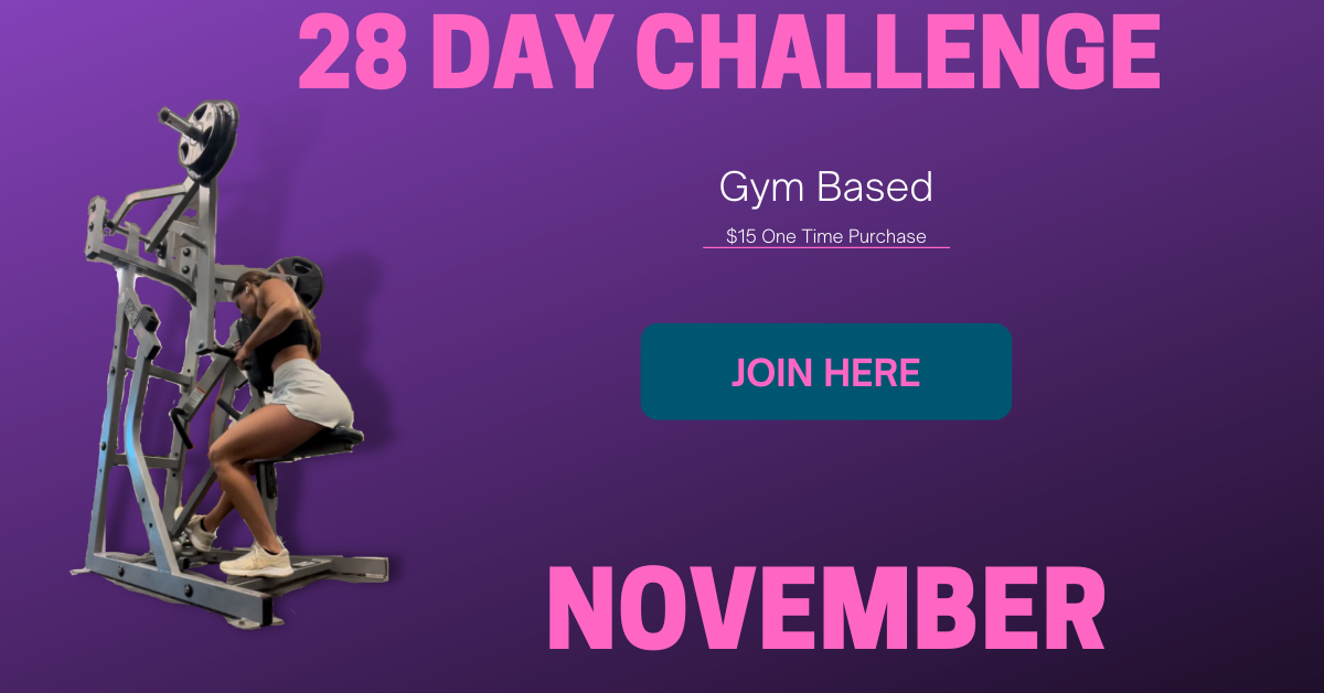 NOVEMBER: 28 Day Challenge Gym Based - Bianca Carbone's Workspace
